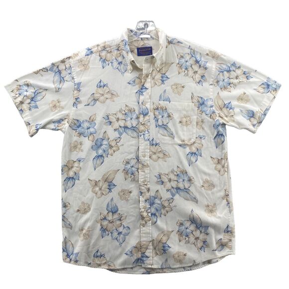 Pendleton | Shirts | Pendleton Hawaiian Shirt Mens Xl Green White ...